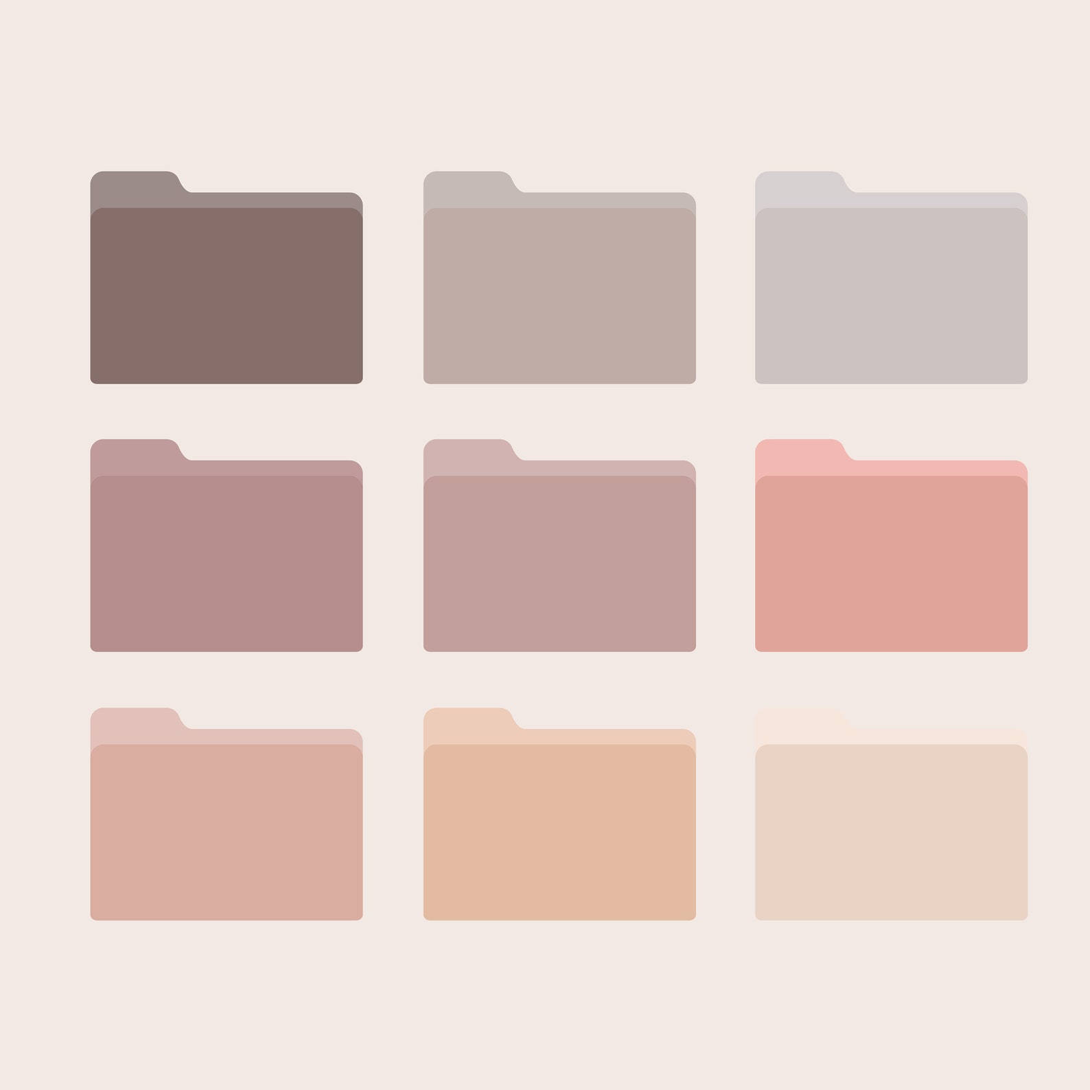 Pink Tones Folder Icons for Mac Computers Mac Desktop Icons | Etsy