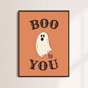 Pumpkin Halloween Printable Wall Art Set of 2, Boho Halloween, Home ...