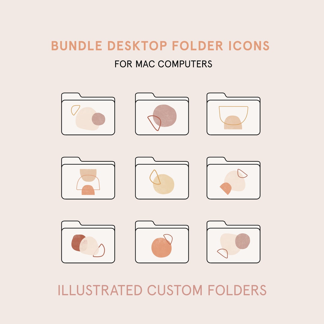 Custom Folder Icons for Mac Computers, Mac Desktop Icons, MacBook ...