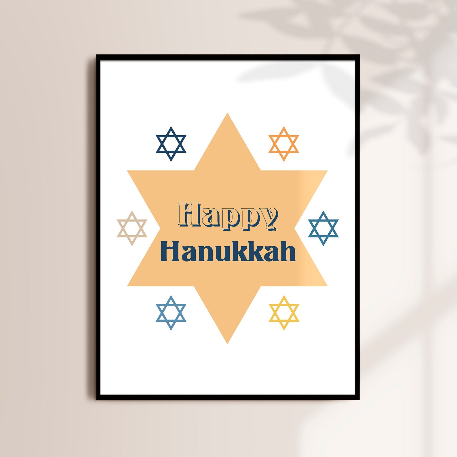 Modern Hanukkah Decor Set of 8 Prints Hanukkah Wall | Etsy