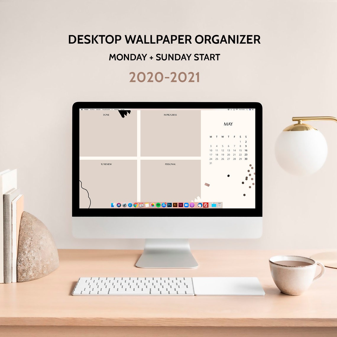 2021 Desktop Wallpaper Organizers Minimalist Computer - Etsy