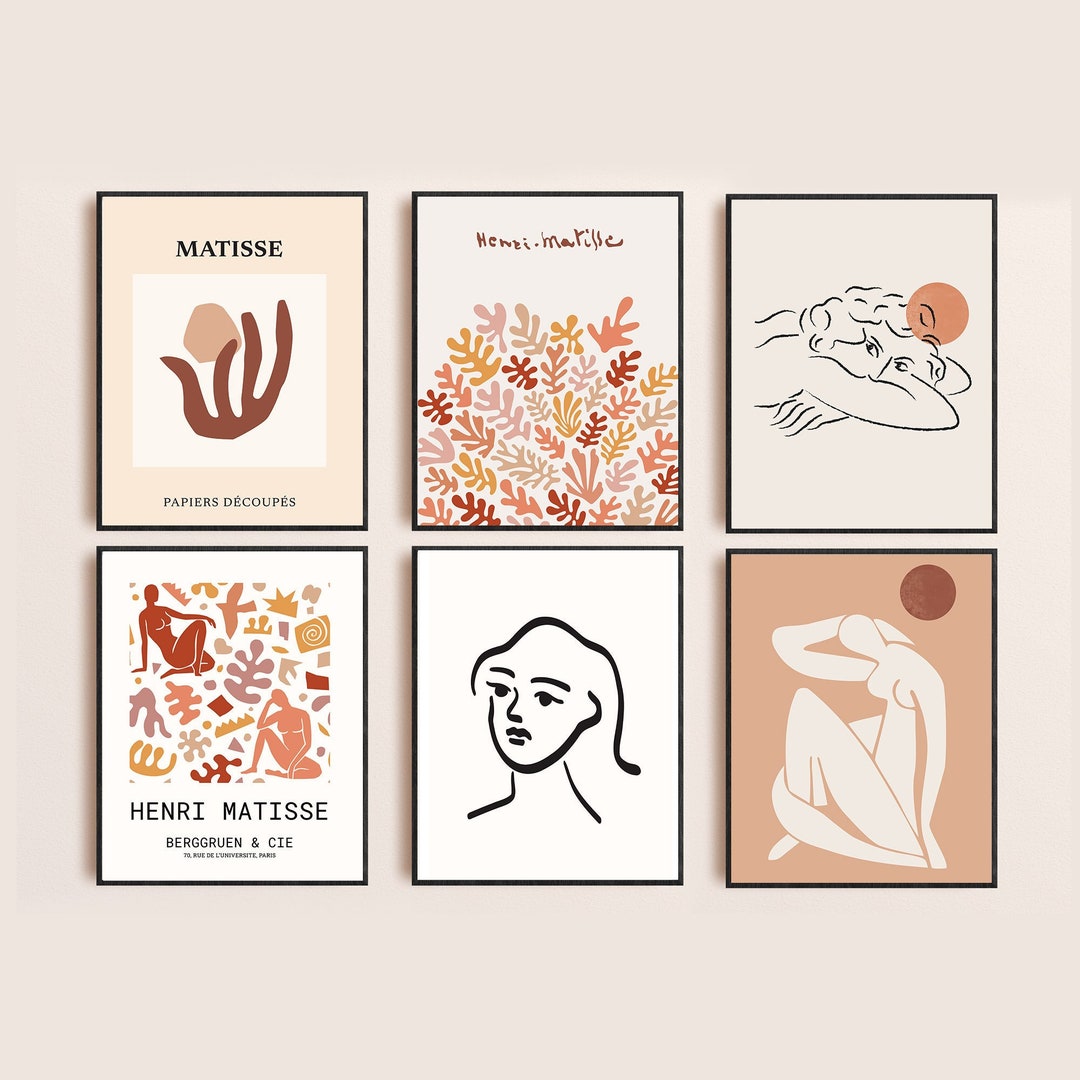 Matisse Poster, Matisse Print Set of 6, Abstract Art Print, Gallery ...