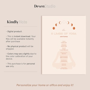 Asthtanga Poster 8 Limbs of Yoga Home Decor Spiritual Decor - Etsy