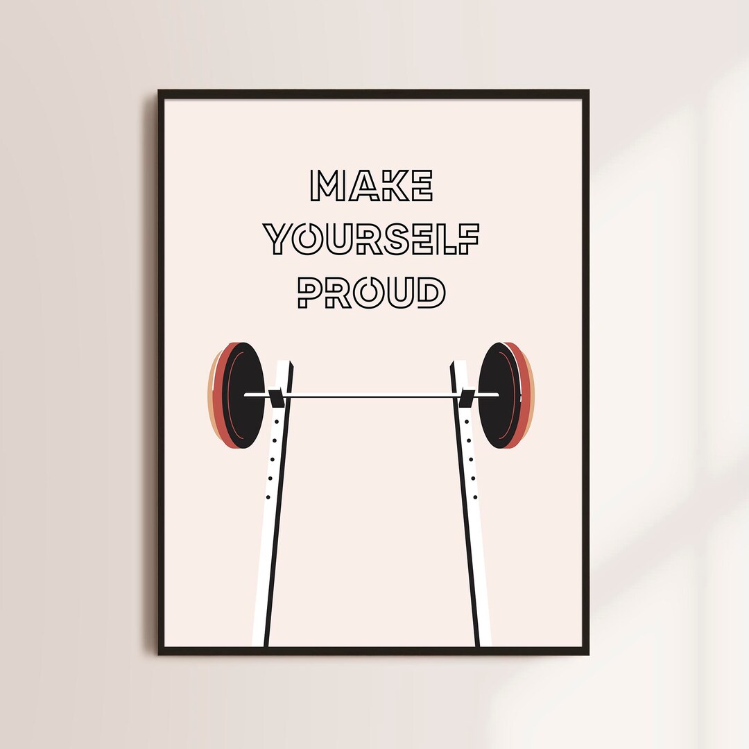 Motivational Gym Poster, Fitness Printable Wall Art, Home Gym Decor ...