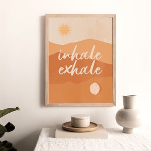Inhale Exhale Print Abstract Art Print Digital Prints Boho Decor ...