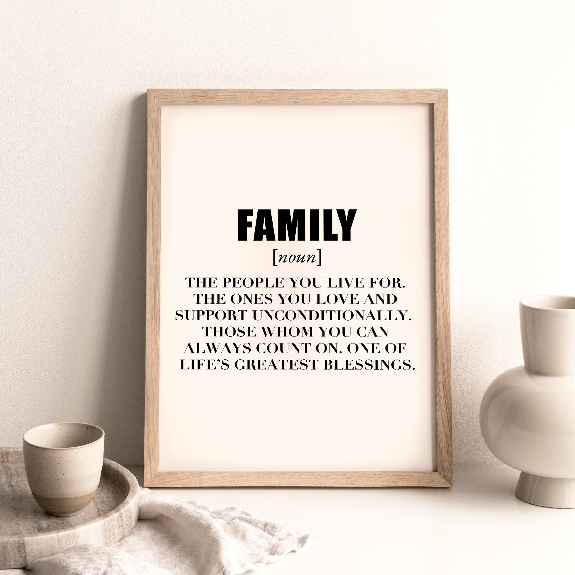 Family Definition Print Wall Decor Family Quote Print | Etsy