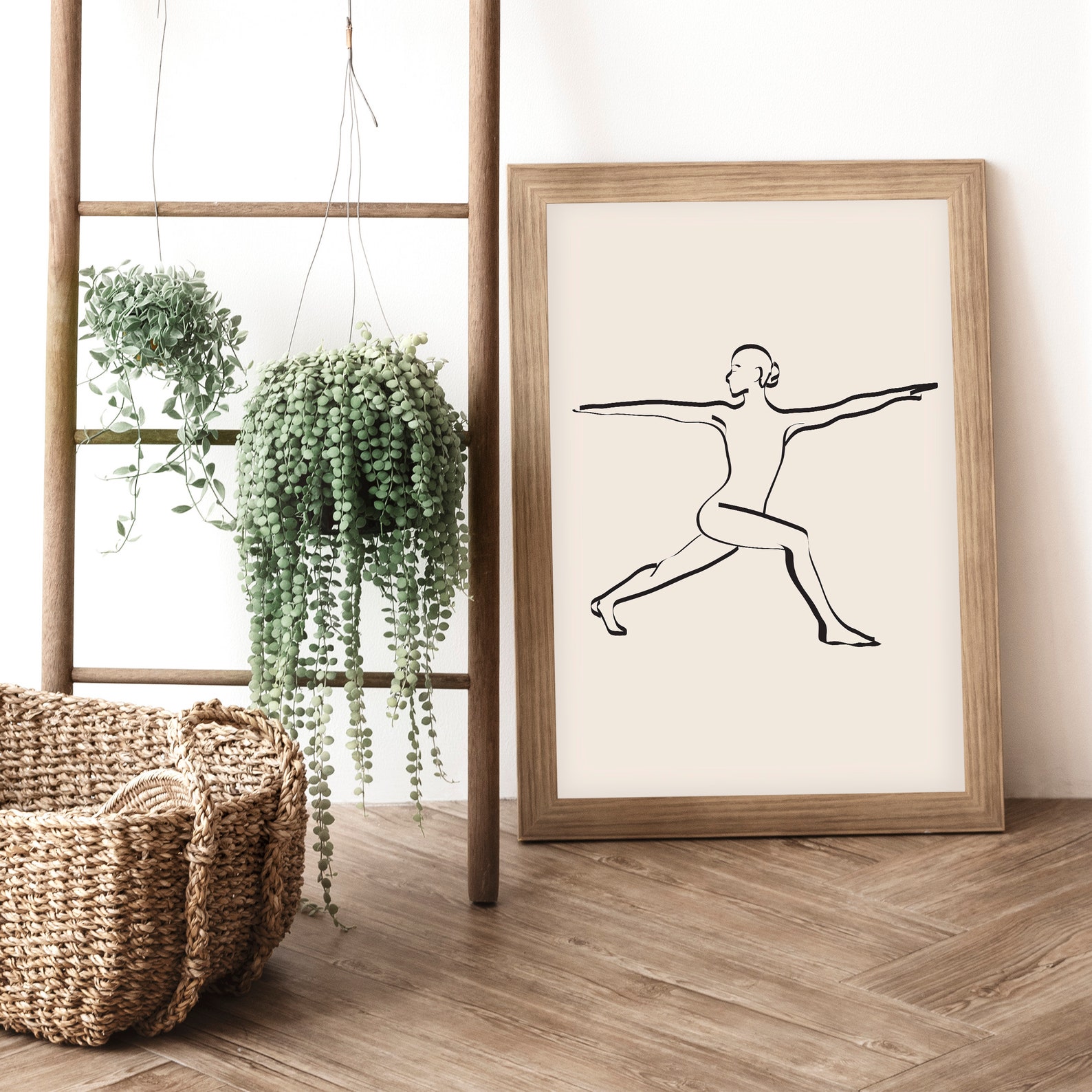 Yoga Print Printable Line Art Yoga Poses Poster Yoga One - Etsy