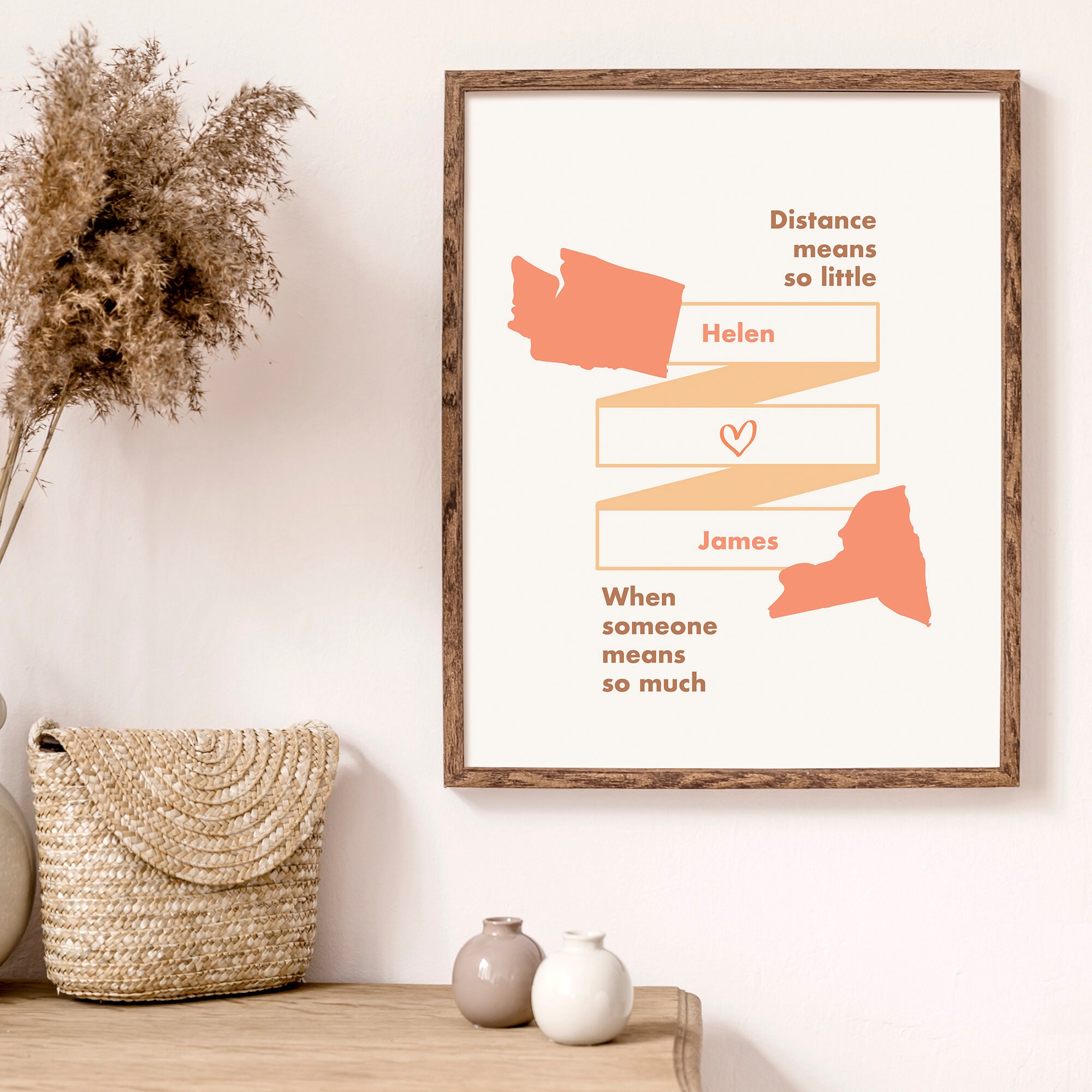 Custom Long Distance Relationship Gift Moving Away Gift | Etsy