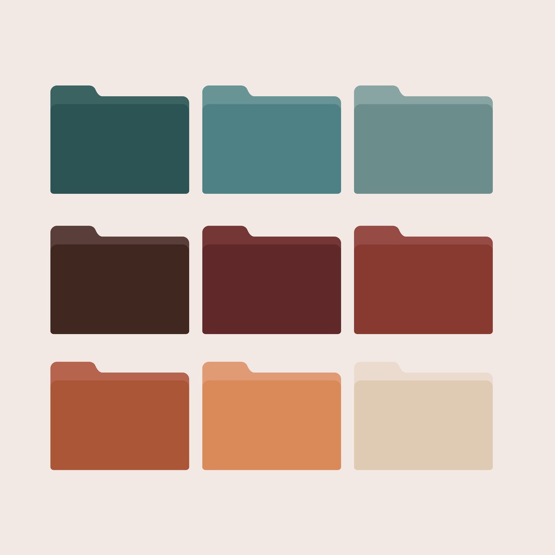 Folder Icons for Mac Computers Mac Desktop Icons Macbook | Etsy