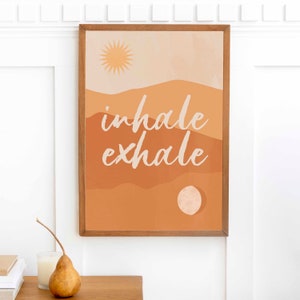 Inhale Exhale Print Abstract Art Print Digital Prints Boho Decor ...