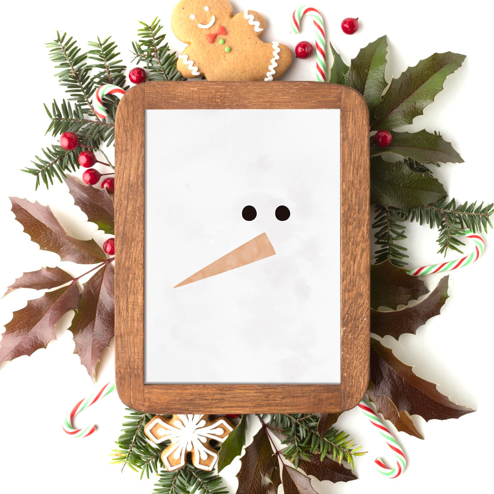 Modern Snowman Art Print Christmas Wall Art Minimalist - Etsy