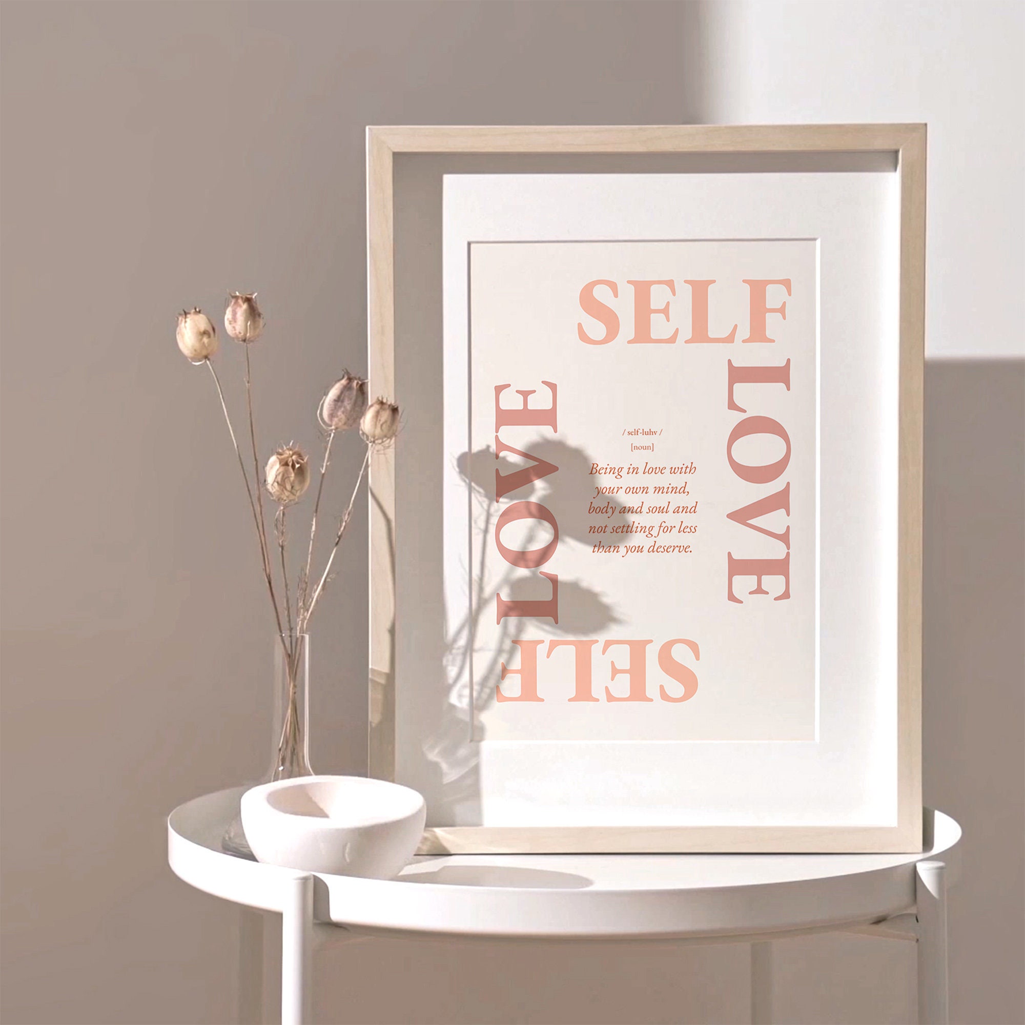 Self Love Art Set Love Definition Print Love Myself Print | Etsy