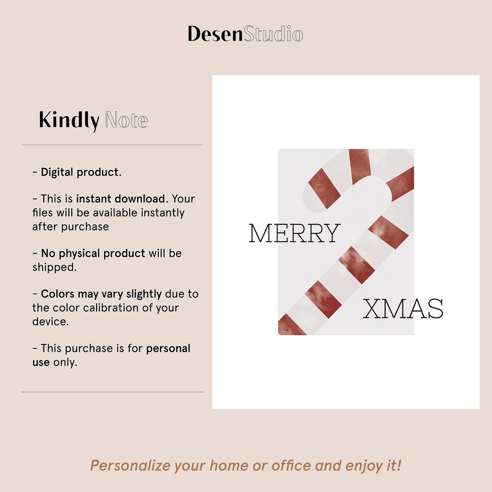 Modern Christmas Printable Wall Art Set of 8 Prints Rustic | Etsy