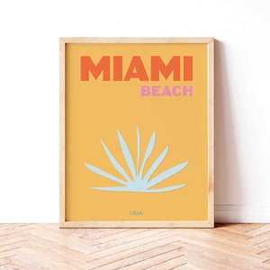 Travel Poster Bundle, Preppy Room Decor, Maximalist Decor, Capri Miami ...