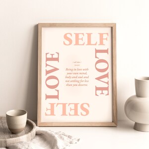 Self Love Art, Set Love Definition Print, Love Myself Print ...