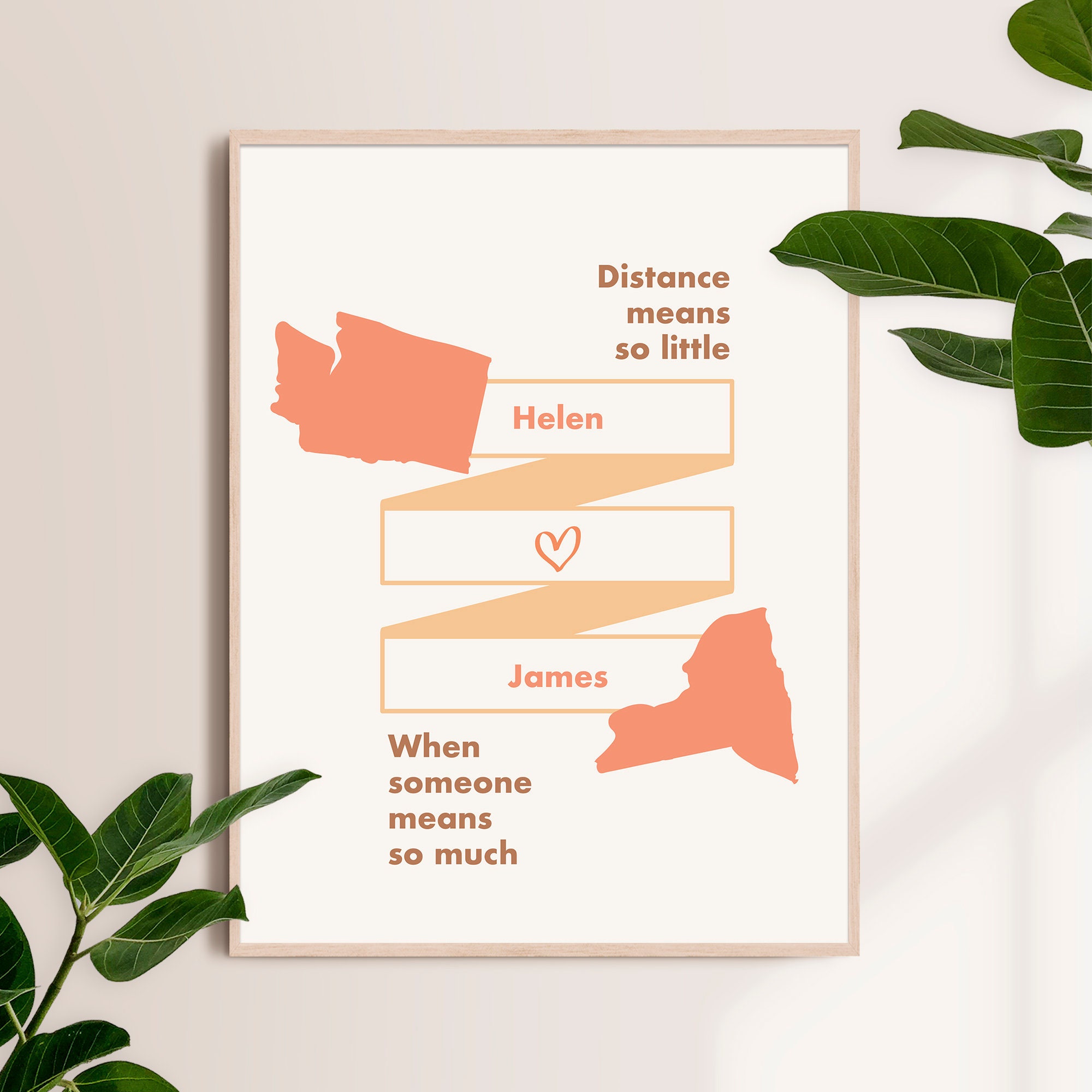 Custom Long Distance Relationship Gift Moving Away Gift | Etsy