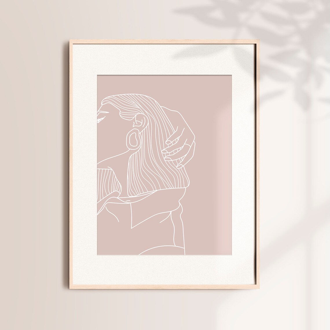 Woman line art print Minimal line art woman Modern woman | Etsy