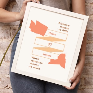 Custom Long Distance Relationship Gift, Moving Away Gift, Personalized ...