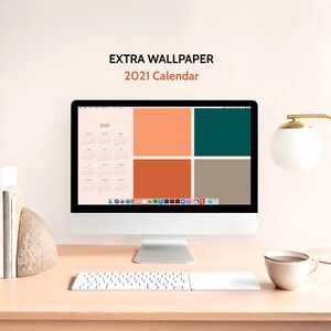 DESKTOP WALLPAPER ORGANIZER 2020 / 2021 Monthly Calendar - Etsy
