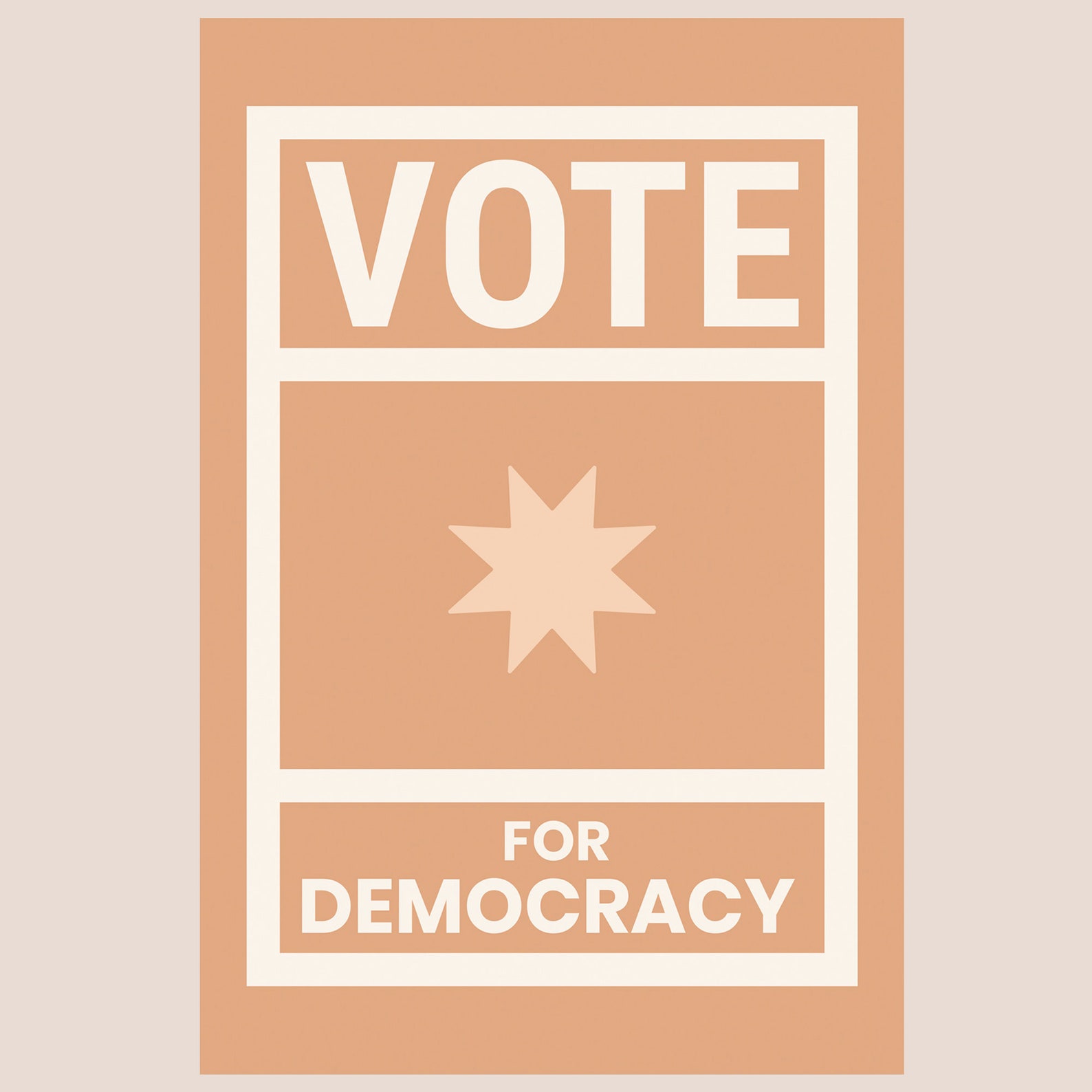 Vote for Democracy Print: Slogan Typography Art (digital Download) - Etsy