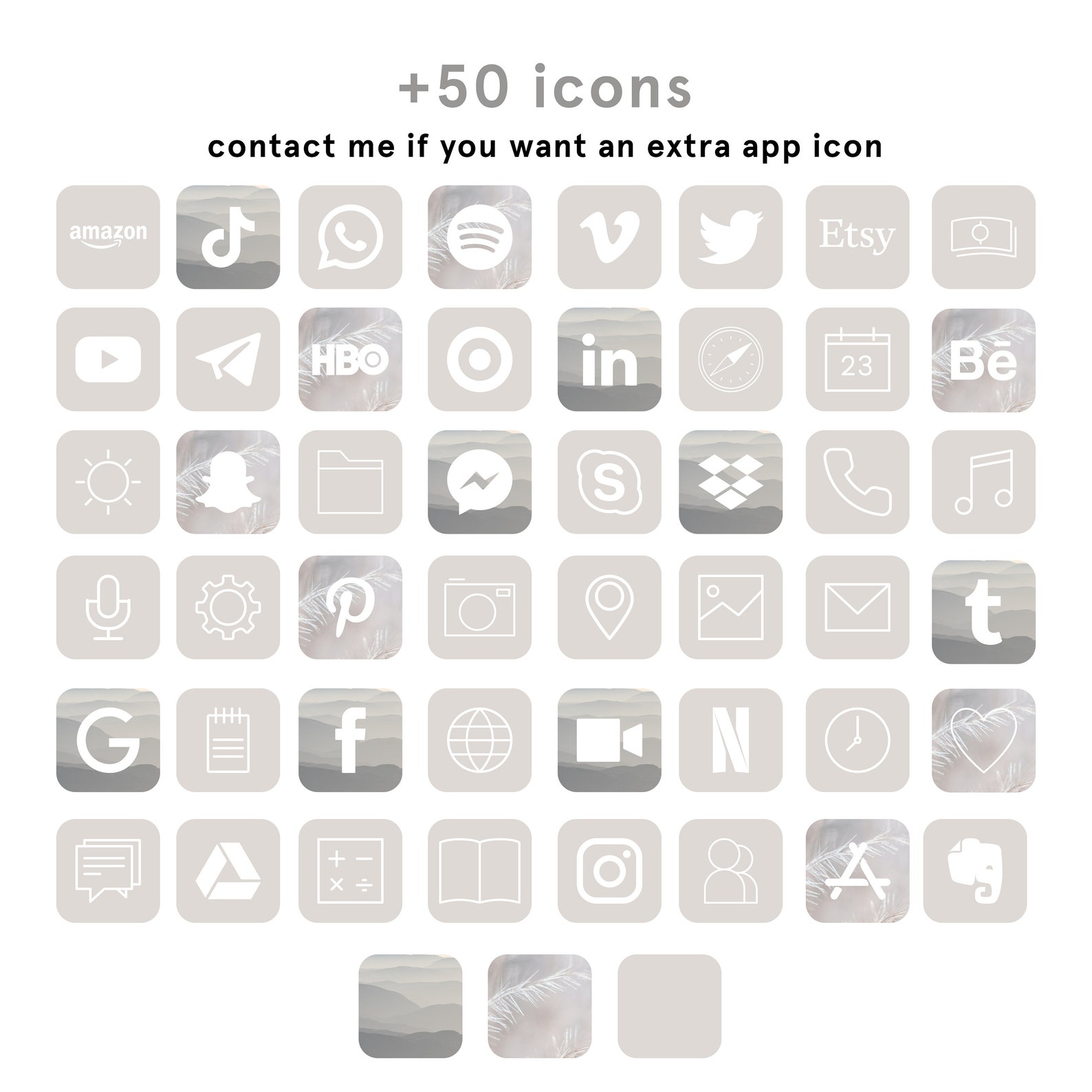 Ios App Icon Bundle App Cover Iphone Aesthetic App Icons - Etsy