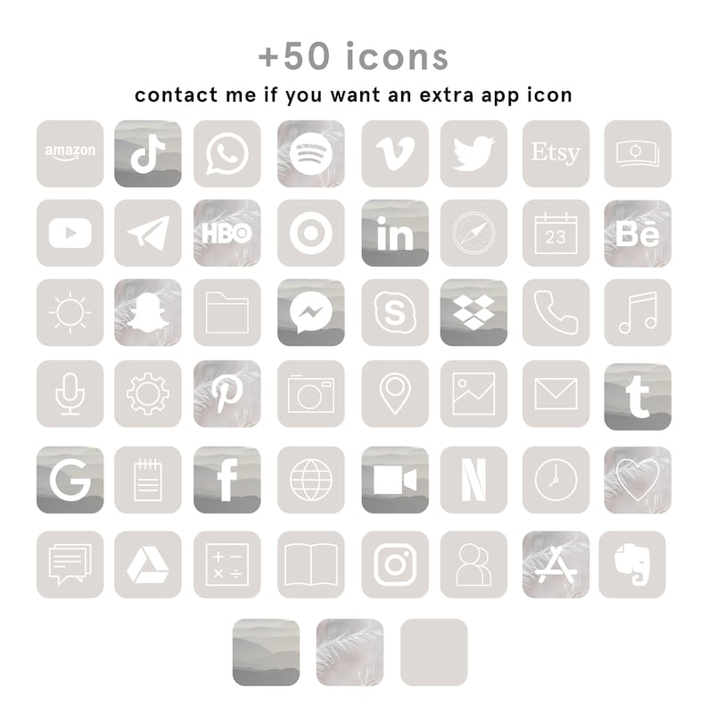 Ios App Icon Bundle App Cover Iphone Aesthetic App Icons - Etsy