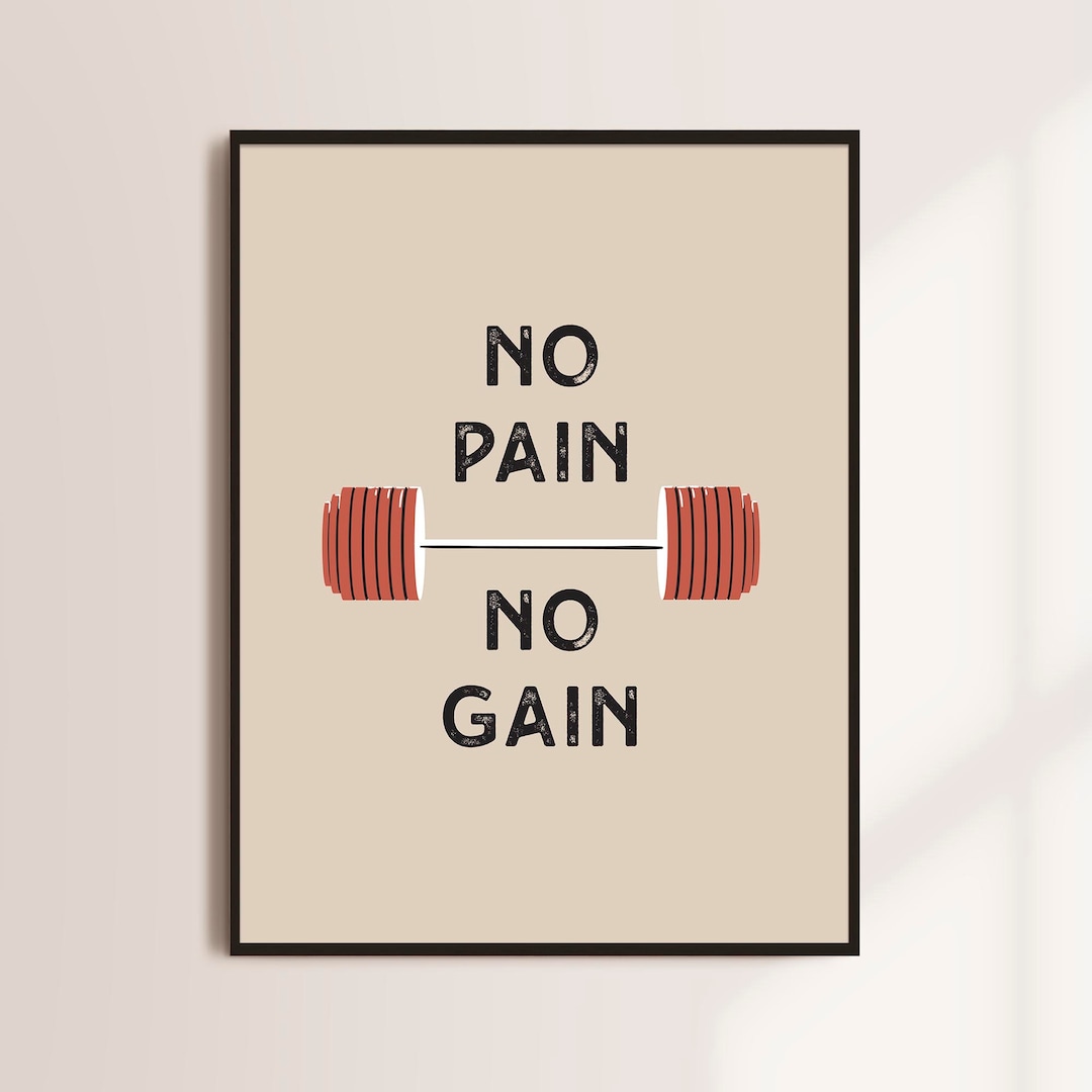 Motivational Gym Poster, Inspirational Fitness Quote Print, Home Gym ...