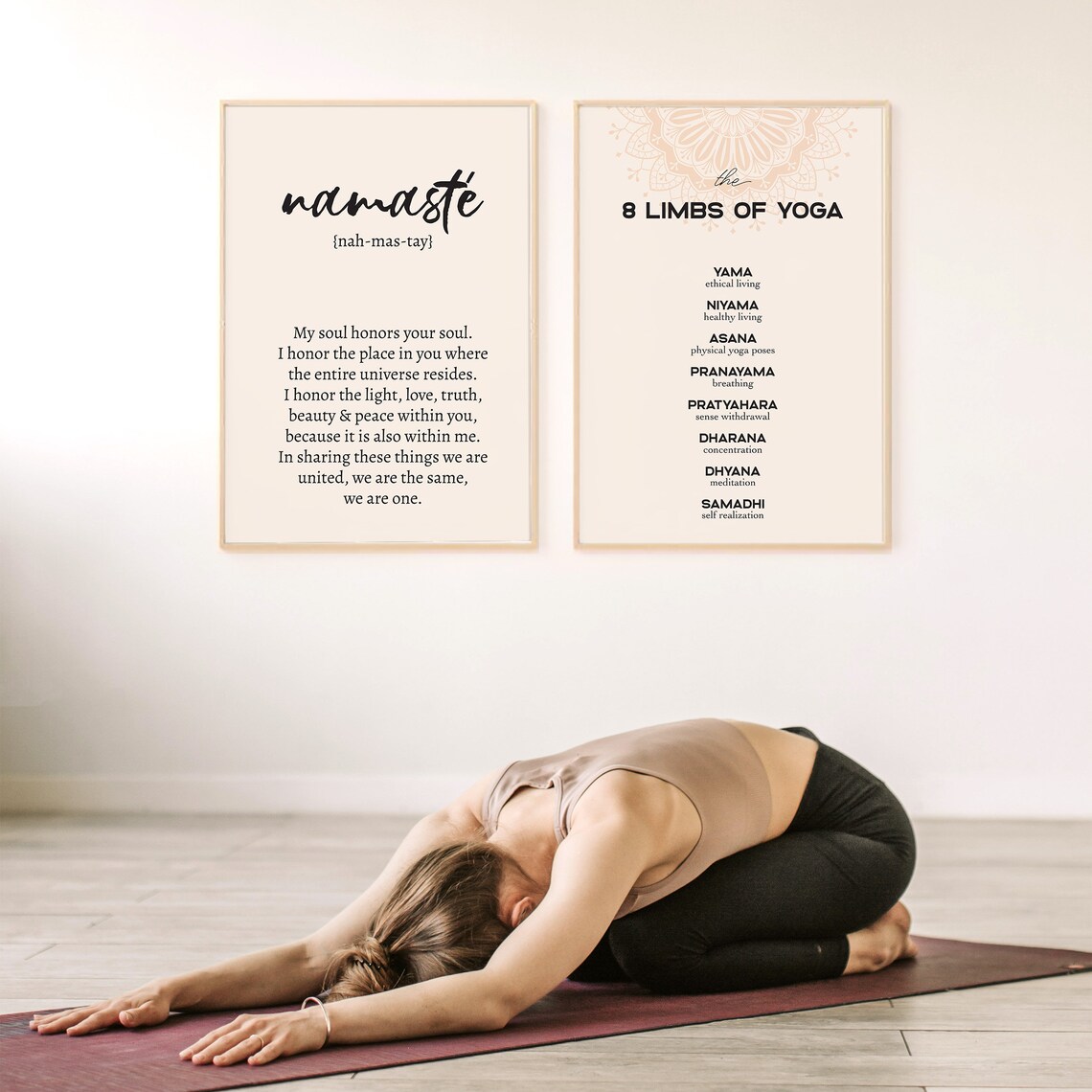8 Limbs of Yoga Poster Asthtanga Yoga Home Decor Spiritual - Etsy