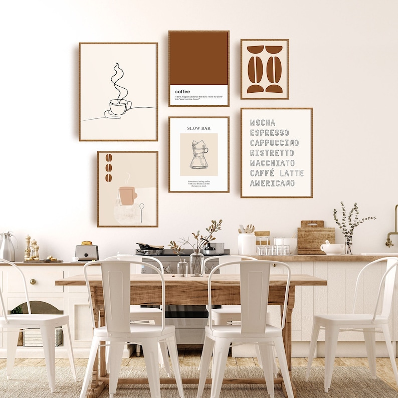 Coffee Bar Print Set: Modern Minimalist Cafe Art (digital Download) - Etsy