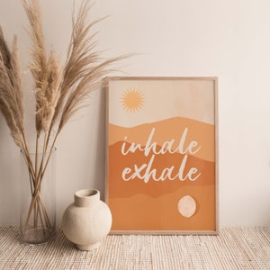 Inhale Exhale Print Abstract Art Print Digital Prints Boho Decor ...