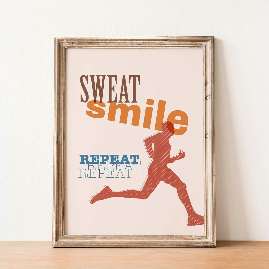 Vintage Gym Sign, Weightlifting Poster, Fitness Printable, Home Gym ...