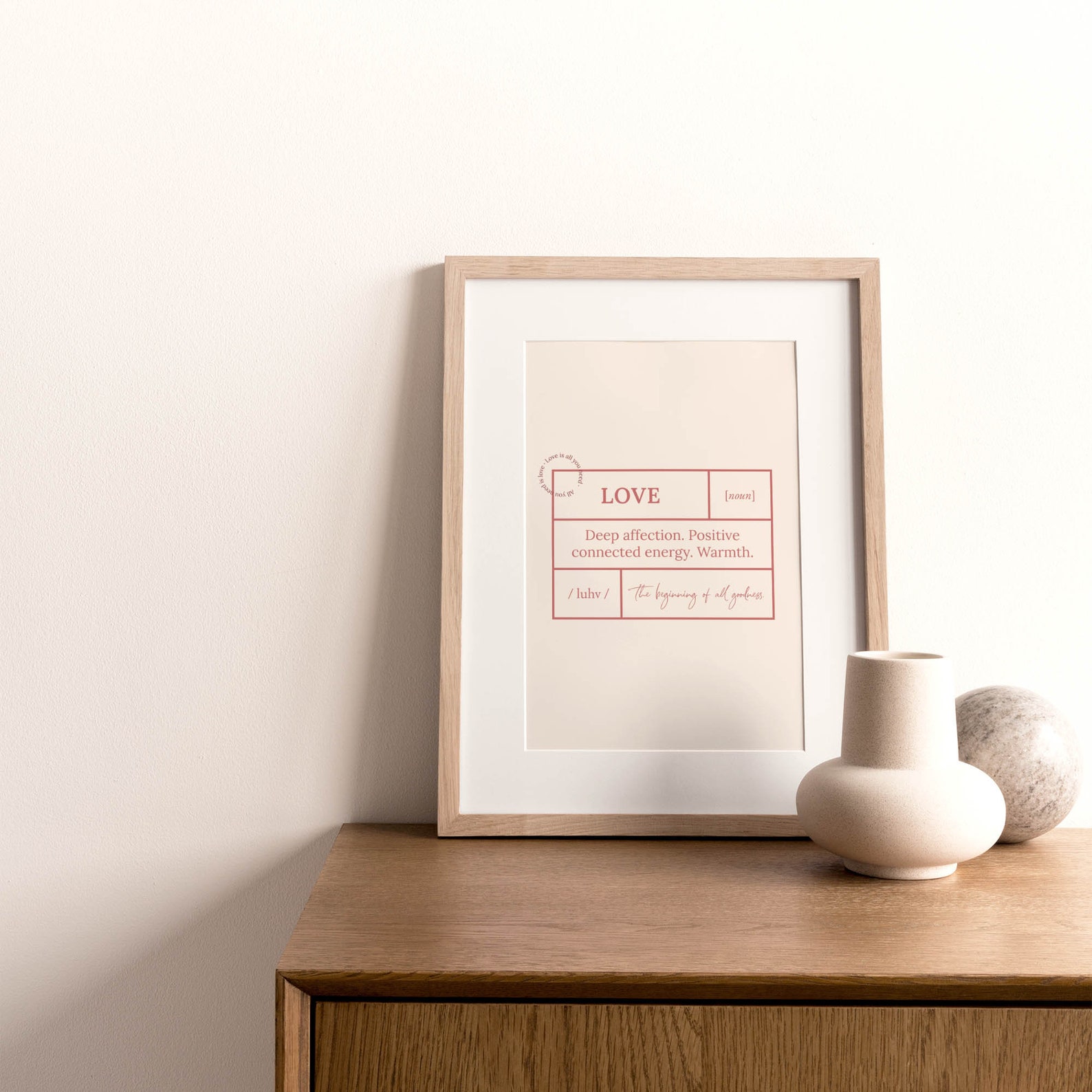 Love Definition Wall Art Love Digital Print Minimalist Wall - Etsy