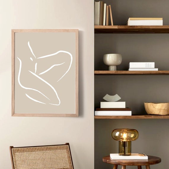 Abstract Line Art Woman Print Female Poster Minimalist - Etsy