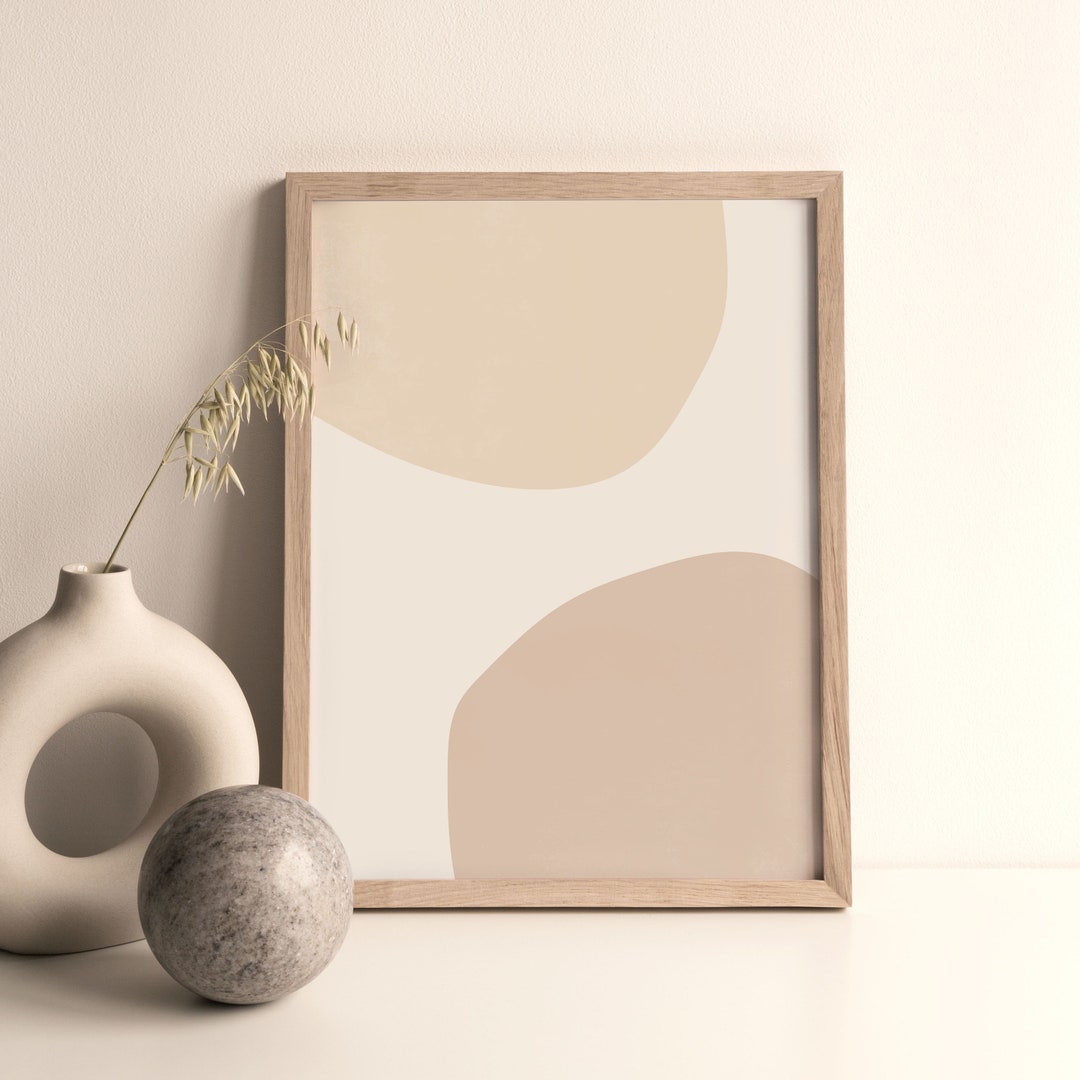 Beige Abstract Art Print: Minimalist Home Decor (digital Download) - Etsy