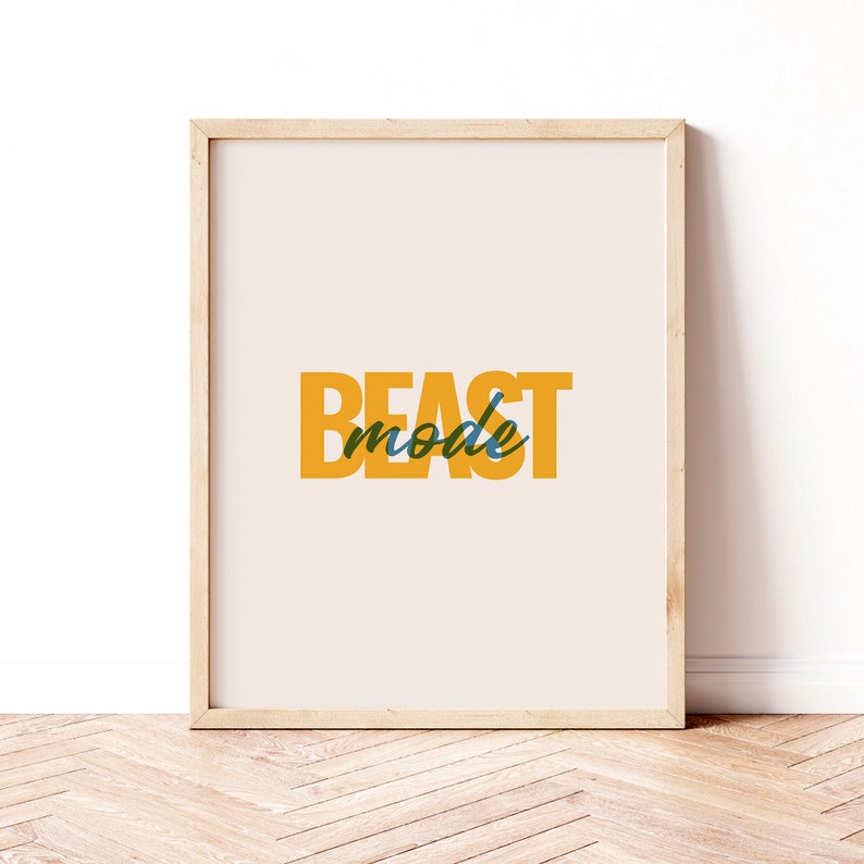 Beast Mode Print: Motivational Gym Wall Art (digital Download) - Etsy