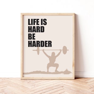 Home Gym Decor, Fitness Printable Wall Art, Sport Poster, Weightlifting ...