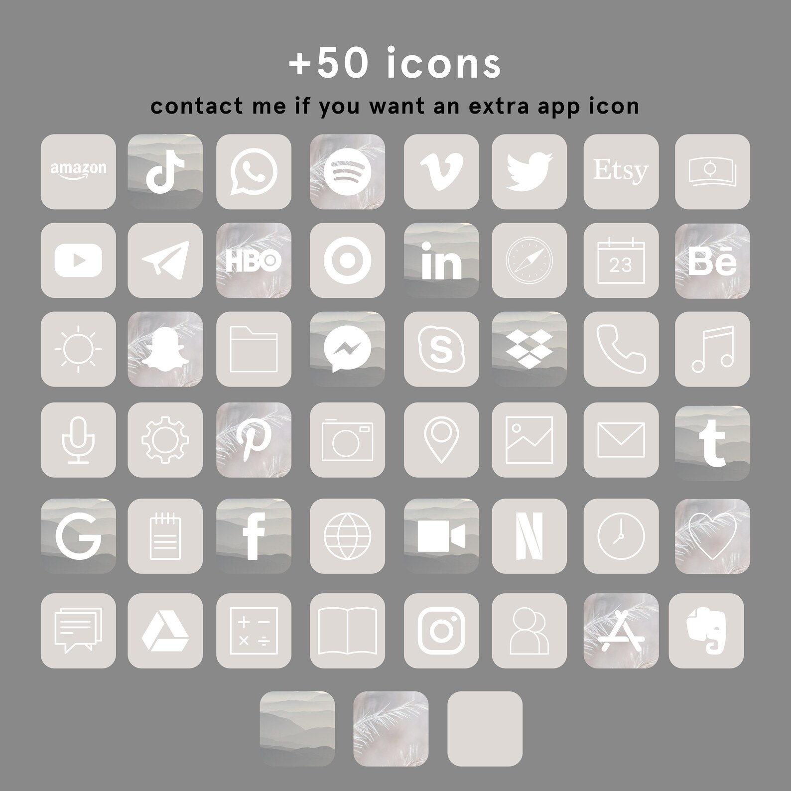 Ios App Icon Bundle App Cover Iphone Aesthetic App Icons - Etsy