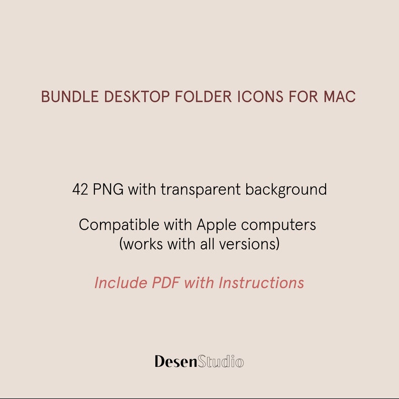 Bundle Desktop Folder Icons for Mac Computers Mac desktop | Etsy