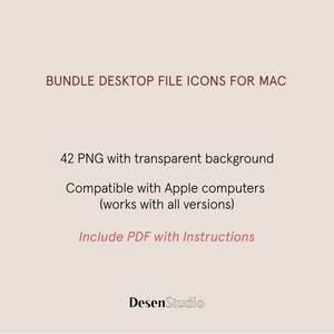 Bundle Desktop File Icons for Mac Computers, Mac Desktop Icons, MacBook ...
