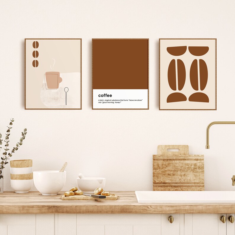 Coffee Bar Print Set: Modern Minimalist Cafe Art (digital Download) - Etsy