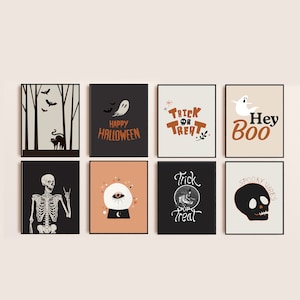 Halloween Print Set of 8 Halloween Printable Gallery Wall - Etsy