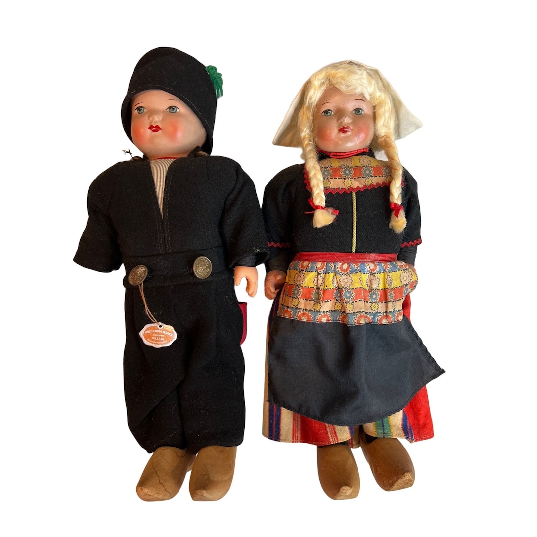 Vintage Holland Dutch Boy Girl Dolls 18 Inch 1951 Netherlands - Etsy