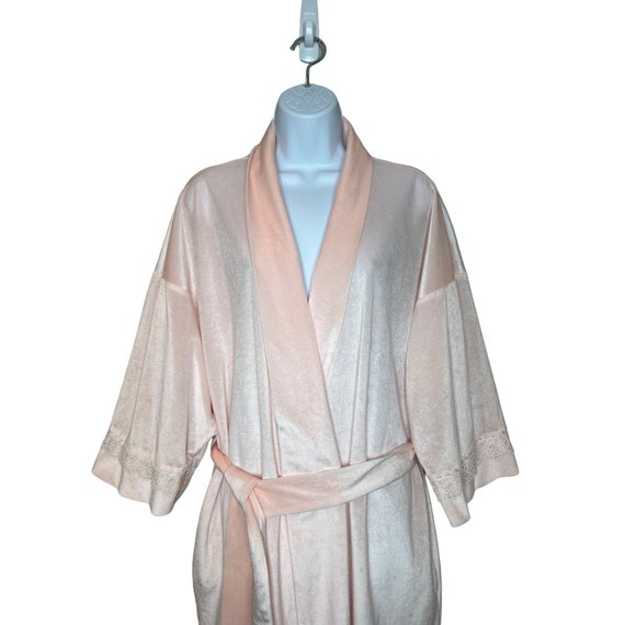 Christian Dior Vintage Pink Velour Robe Ankle Long Ma… - Gem
