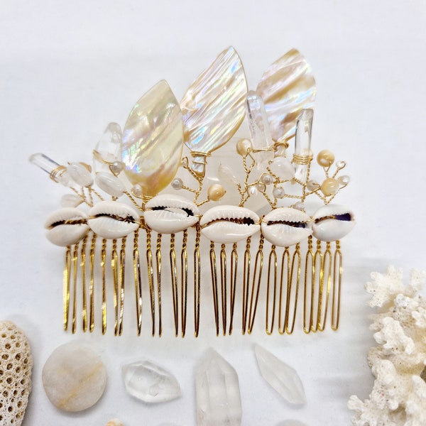 Mother of Pearl Shell Hair Comb - Etsy