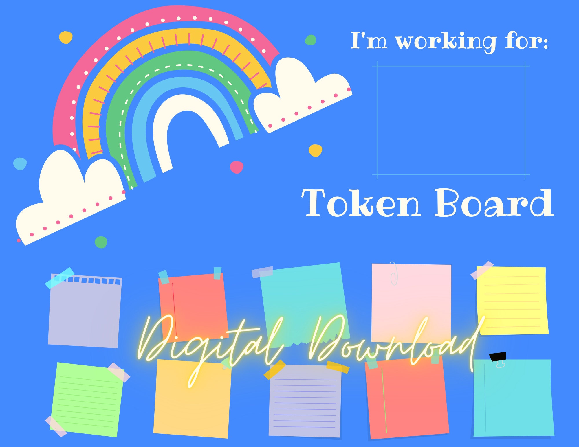 Colorful Rainbow Token Board Digital Download - Etsy UK
