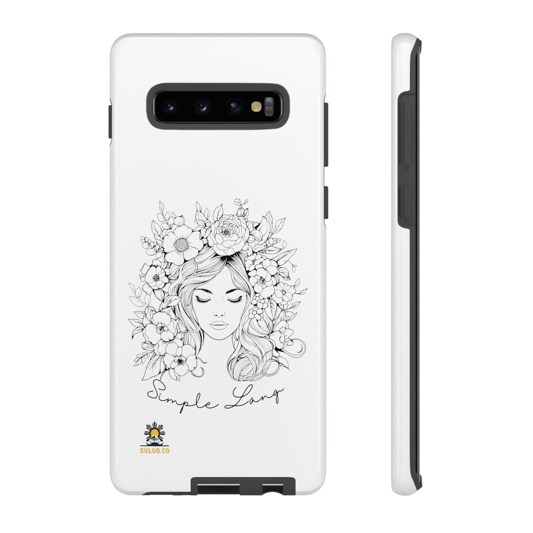 Just Simple Simple Lang Floral Woman Phone Case Minimalist Tagalog ...