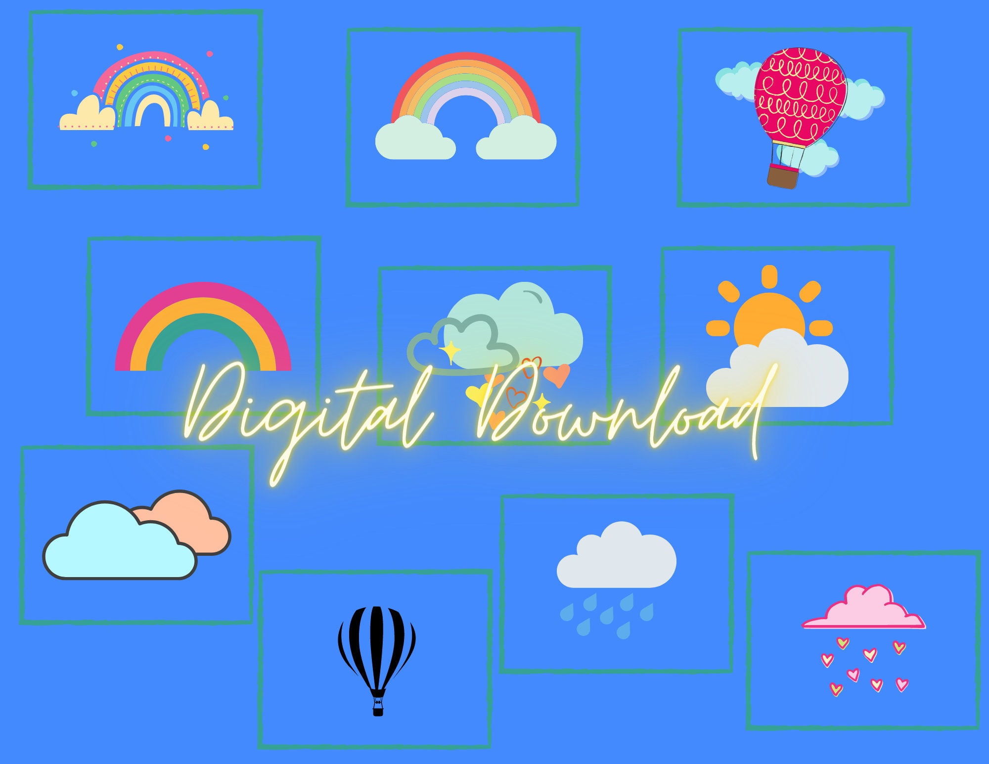 Colorful Rainbow Token Board Digital Download - Etsy UK