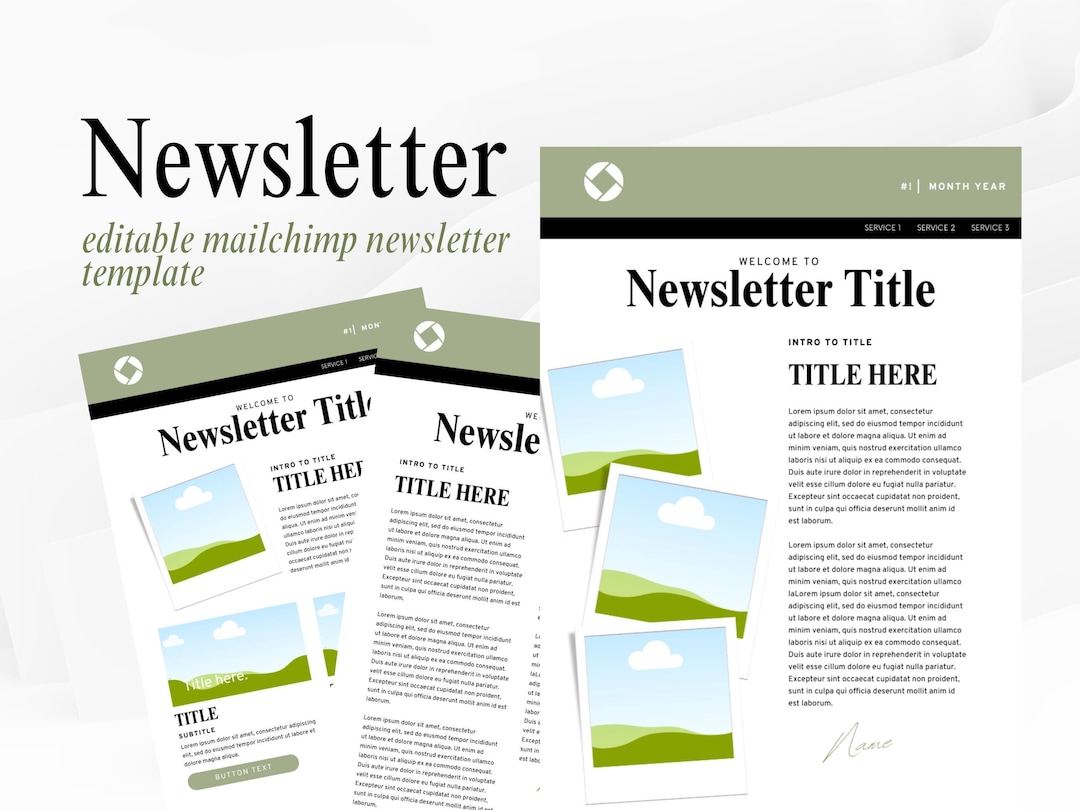 Customizable 5-page Newsletter Template Digital Canva Template for ...