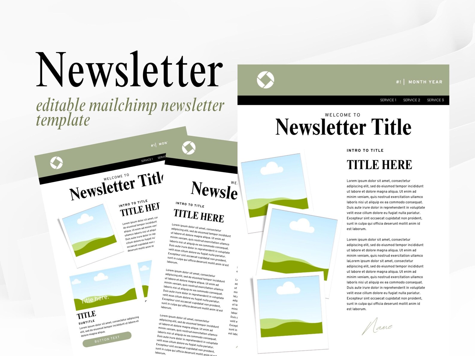 Customizable 5-page Newsletter Template Digital Canva Template for ...