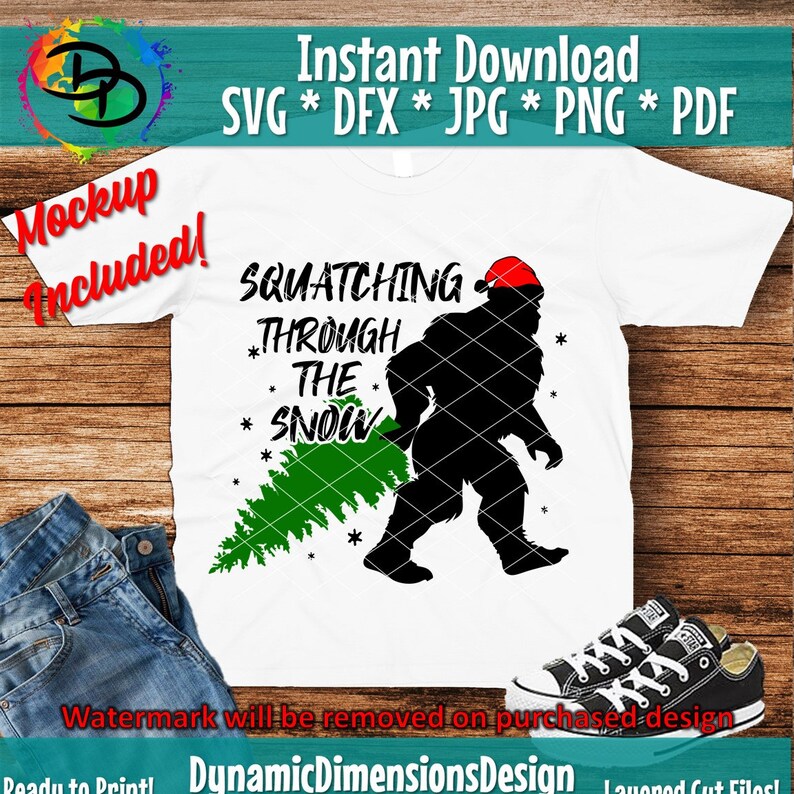 Squatching Through the Snow Sasquatch Svg Yeti Svg Bigfoot - Etsy